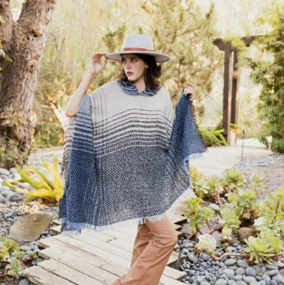 Private Label | Sweaters | Herringbone Tweed Poncho | Poshmark